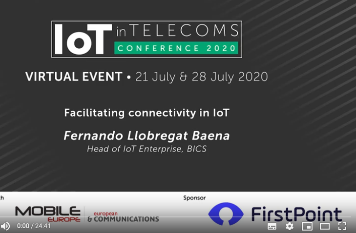 Fernando Llobregat Baena, Hd of IoT Enterprise, BICS: Facilitating connectivity in IoT - Mobile ...