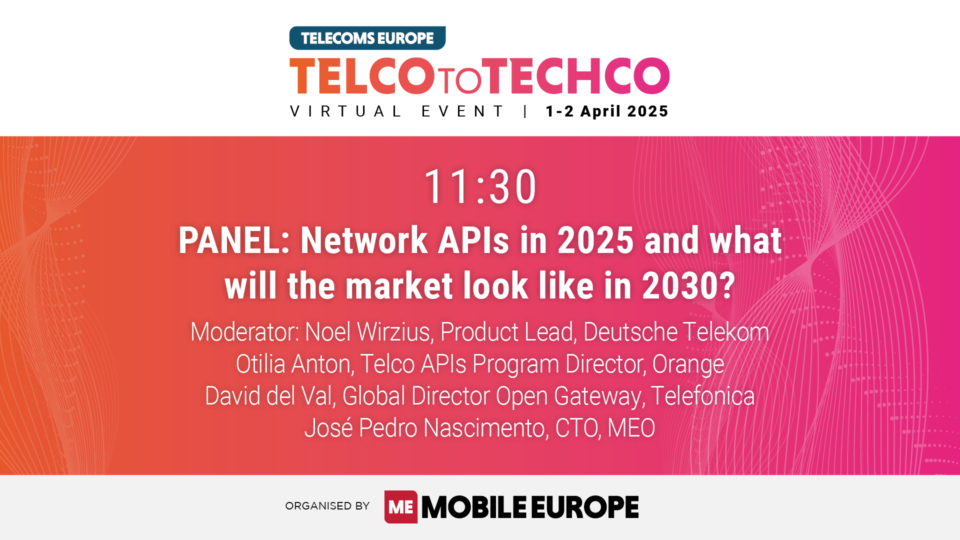 Telco to TechCo 2025 | PANEL: Network APIs in 2025 and what will the market look like in 2030 ...